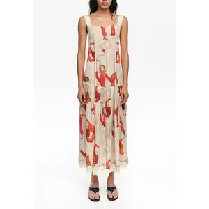 Bimba Y Lola A-line Strappy Midi Dress
