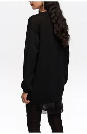 Bimba Y Lola V-neck Cotton Blend Sweater