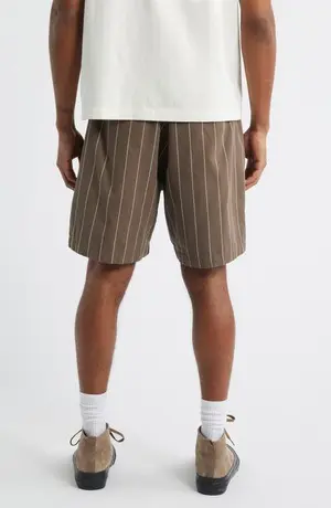 Obey Foster Pleated Stripe Shorts