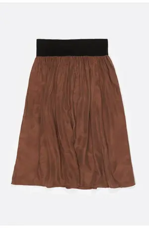 Bimba Y Lola Cupro Flared Midi Skirt