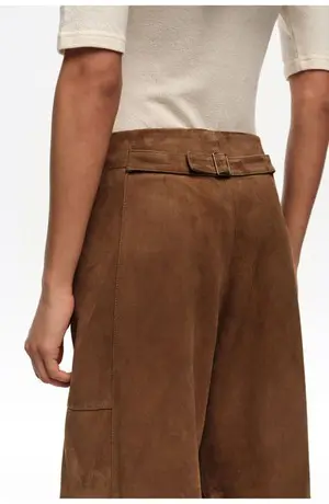 Bimba Y Lola Suede Barrel Trousers