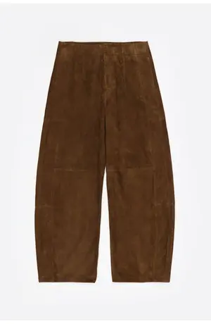 Bimba Y Lola Suede Barrel Trousers