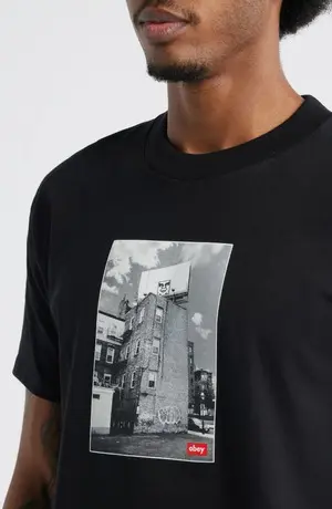 Obey Boston Billboard Cotton Graphic T-shirt