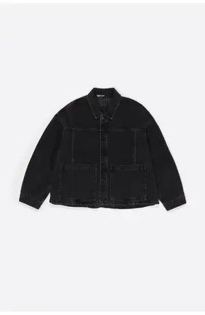 Bimba Y Lola A-line Washed Denim Jacket - Washed Black
