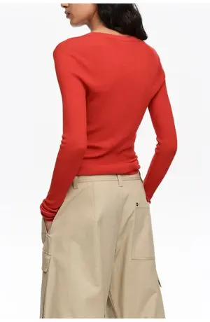 Bimba Y Lola Fitted Ribbed Sweater