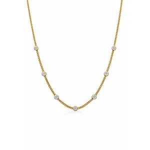 DLORIA Seraphina Bezel Link Necklace - Gold