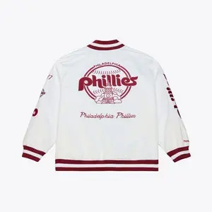 Mitchell & Ness Philadelphia Phillies Cooperstown Collection Arctic Lightweight Satin Full-snap Jacket By