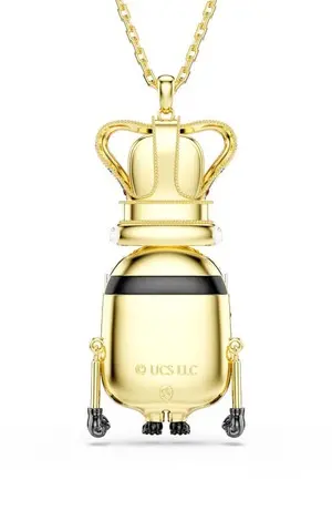 SWAROVSKI Minions® King Bob Crystal Pendant Necklace - Gold/multi