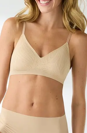 TRUE & CO Lace Triangle Bralette - Desert