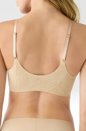 TRUE & CO Lace Triangle Bralette - Desert