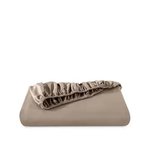 BARE HOME 400 Thread Count Organic Cotton Sateen Fitted Sheet - Taupe