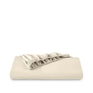 BARE HOME 100% Organic Cotton Percale Cooling Fitted Sheet - Sand