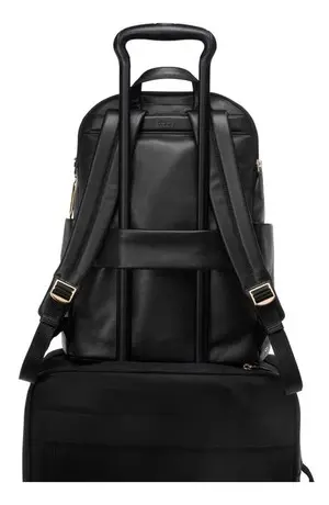 Tumi Large Leather Backpack - Black/light Gold