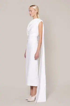 ROKSANDA Maite Crepe Bridal Dress - Ivory