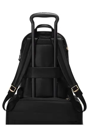Tumi Raina Medium Leather Backpack - Black/light Gold