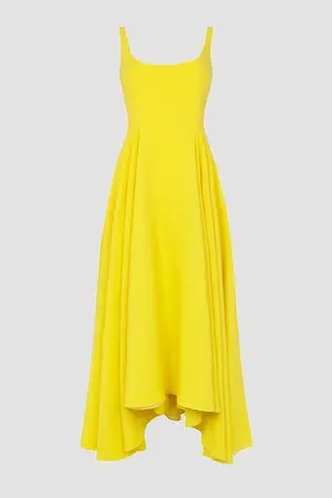 ROKSANDA Awn Crepe Midi Dress - Jaune
