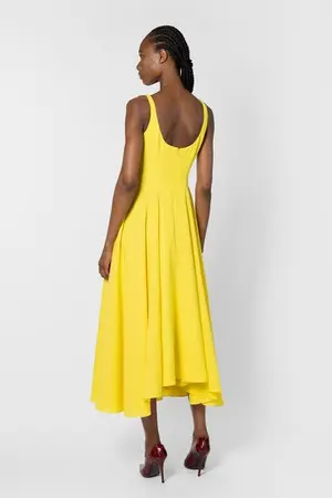 ROKSANDA Awn Crepe Midi Dress - Jaune