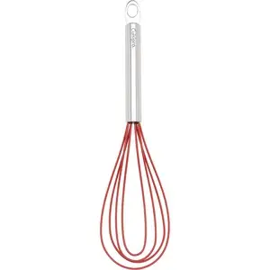 CUISIPRO 10 Inch Silicone Flat Whisk - Red