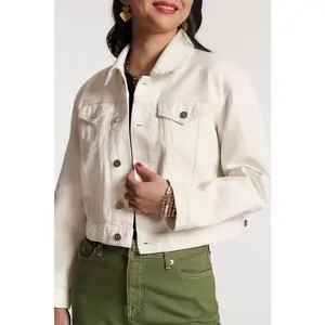 FRANCES VALENTINE Taylor Denim Jacket - White
