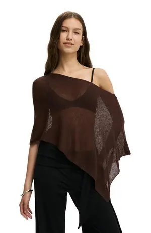 COTTON ON Sheer Knit Poncho