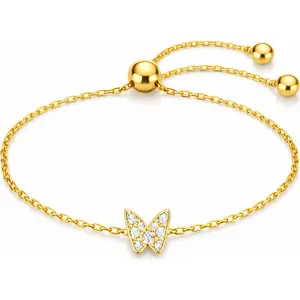 DONATELLO GIAN Adjustable Butterfly Bracelet - Gold