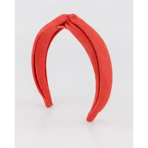 Alexandre De Paris Saharienne Linen Headband - Blood Orange