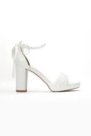 FOREVER & ALWAYS SHOES Delphina Pearl Bridal Heel