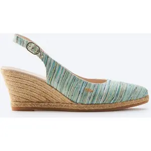 VISCATA Palomera Canvas Espadrille Wedges - Multicolor Blue