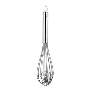 CUISIPRO 12 Inch Duo Whisk Stainless Steel Ball Whisk Solid Handle - Silver