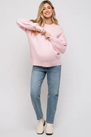 PINKBLUSH Ribbed Cuff Maternity Sweater