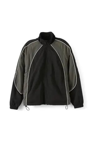 COTTON ON Panelled Spray Jacket - Black  Grey