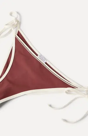 Brunello Cucinelli Bikini Top With Ties - Bordeaux