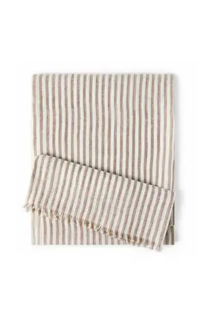 Brunello Cucinelli Sparkling Striped Linen Scarf - Panama