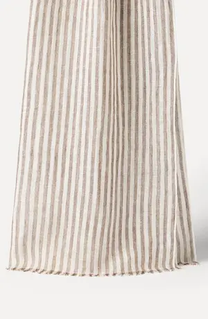 Brunello Cucinelli Sparkling Striped Linen Scarf - Panama