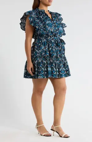 SUGARLIPS Etta Floral Ruffle Minidress