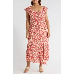 SUGARLIPS Nadia Ruched Maxi Dress