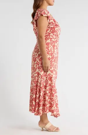 SUGARLIPS Nadia Ruched Maxi Dress