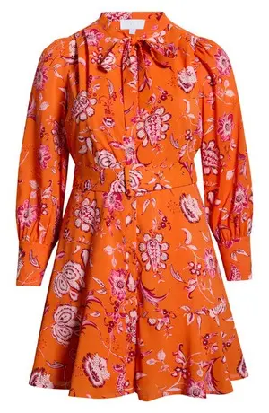 SUGARLIPS Cosmo Floral Long Sleeve Shirt Dress