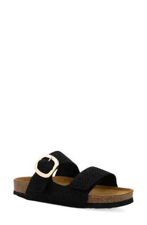 Naot Miami Slide Sandal - Black Knit