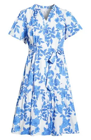 SUGARLIPS Floral Cora Button Midi Dress