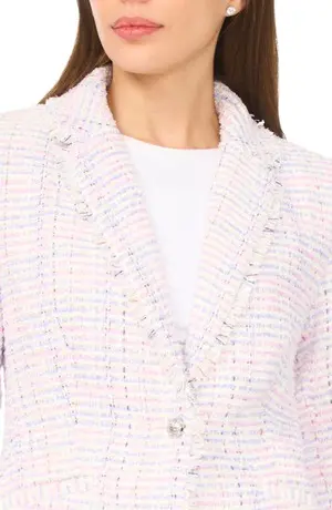 CECE DUPRAZ Frayed Edge Tweed Blazer