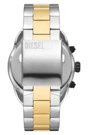 DIESEL® Spiked Two-tone Bracelet Chronograph Watch