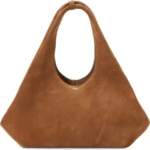 Coperni Folded Suede Tote - Brown Dark