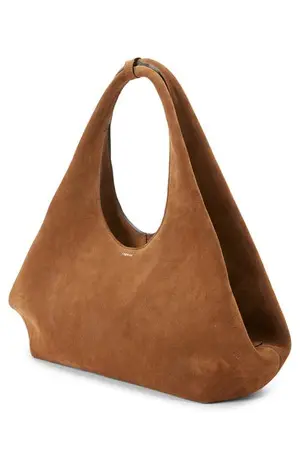 Coperni Folded Suede Tote - Brown Dark