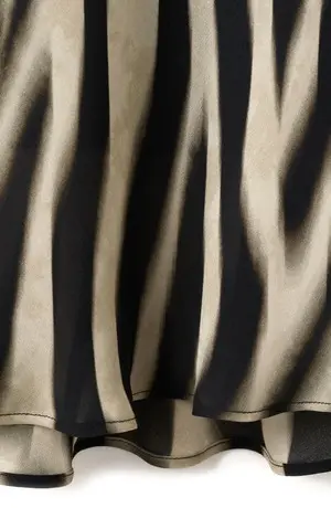 Mango Abstract Zebra Print Long Sleeve Dress