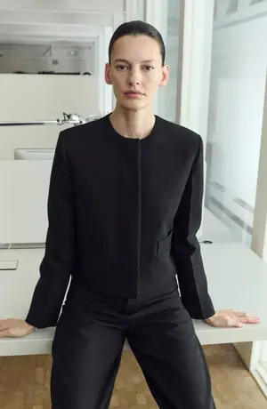 Mango Collarless Jacket