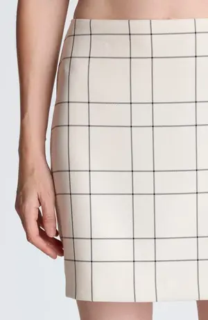 KENNETH COLE Windowpane Plaid Miniskirt