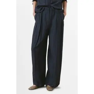 Mango Pinstripe Wide Leg Pants