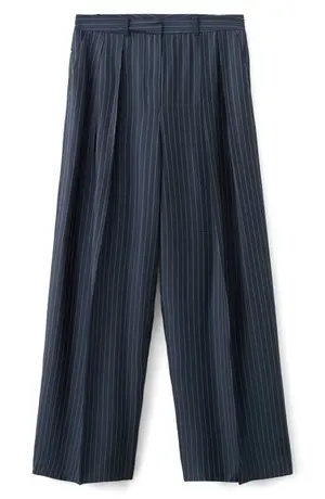 Mango Pinstripe Wide Leg Pants
