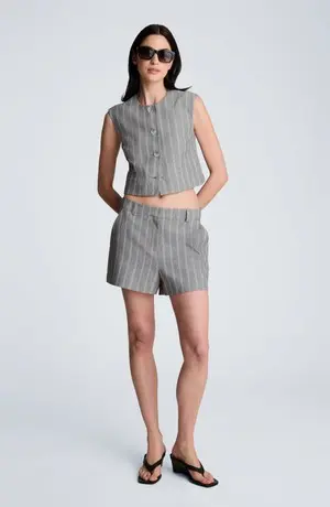 KENNETH COLE Pinstripe Tailored Shorts